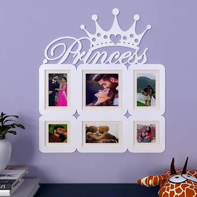 Princess White Hanging Photo Frame - WallMantra